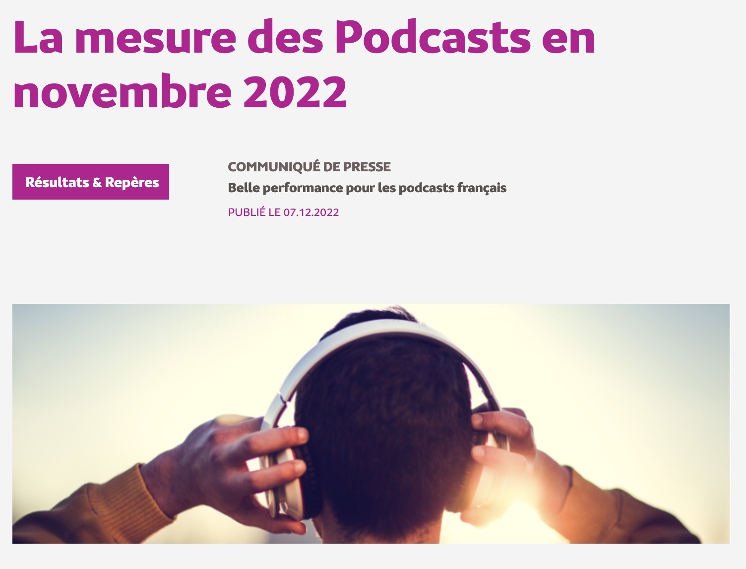 L'audience des podcasts progresse en France - Radiopub
