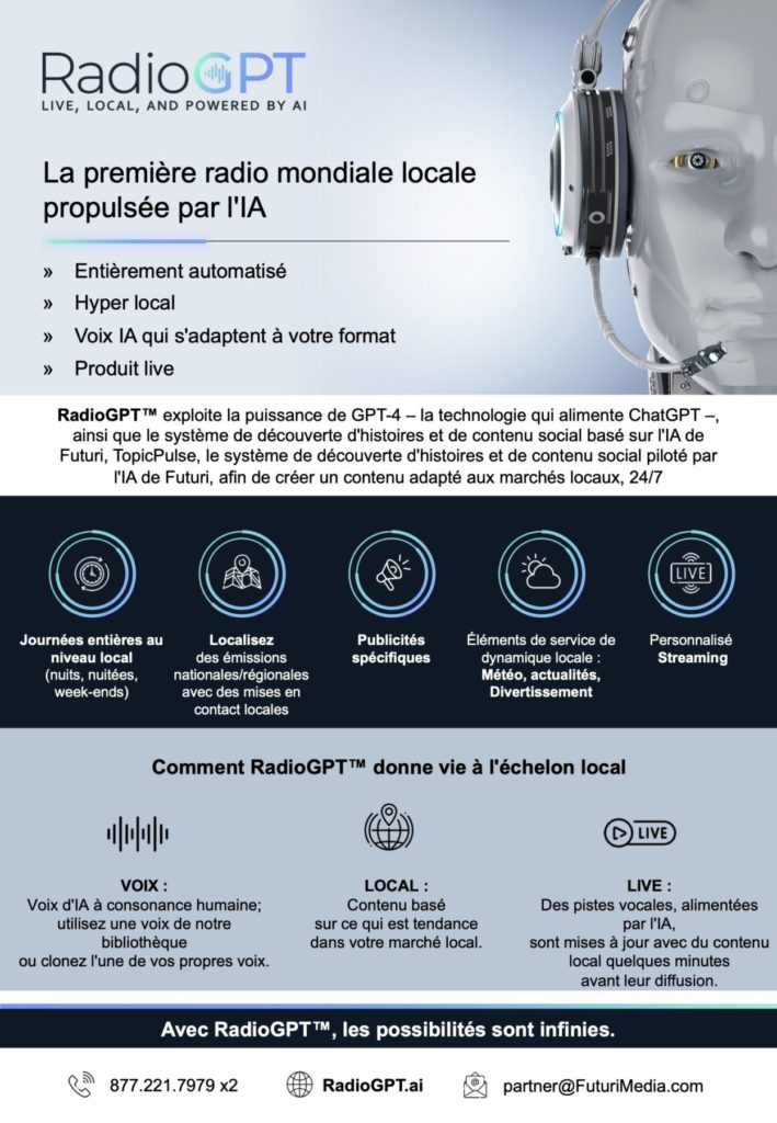 Les services de RadioGPT, déjà disponibles en français. - Radiopub